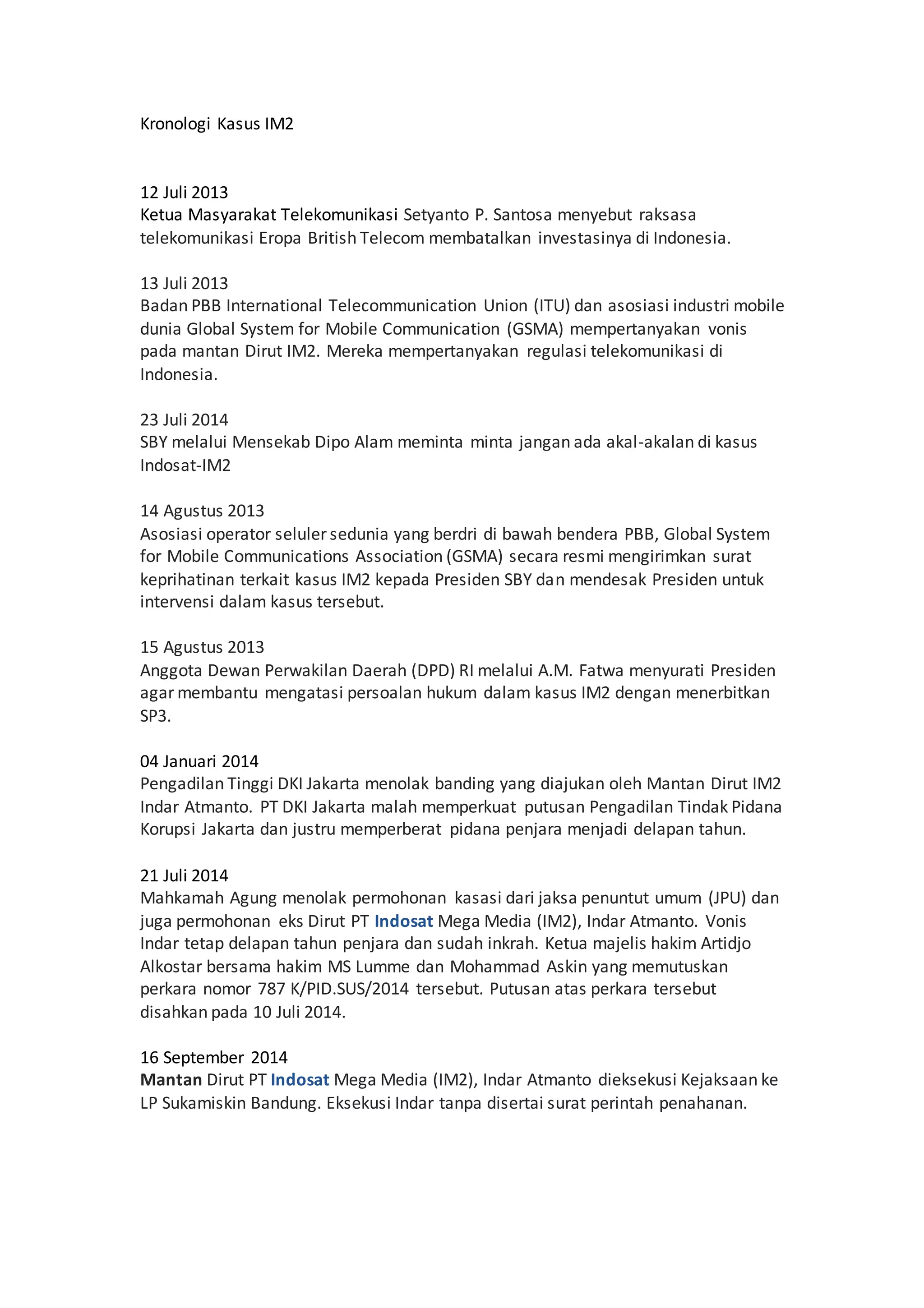 Kronologi & ringkasan kasus im2 Bagian 2/2 | PDF