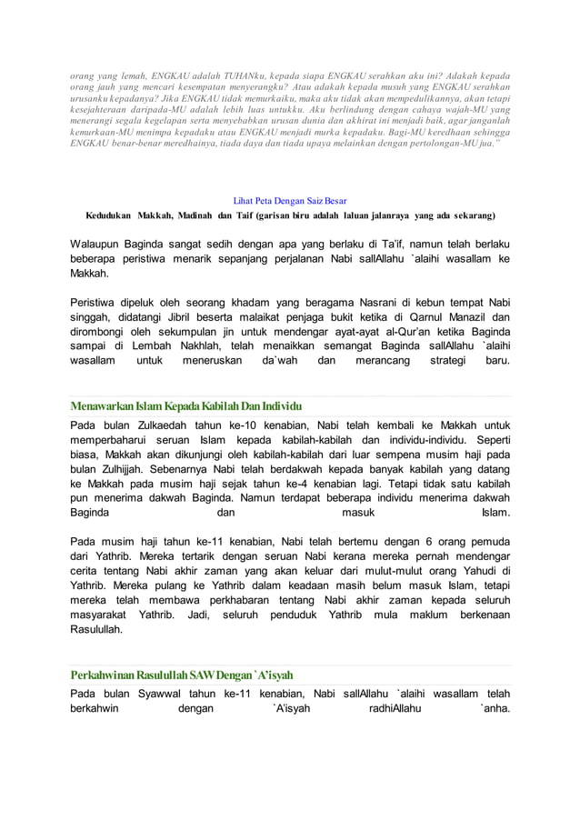 Kronologi lengkap peristiwa hijrah rasulullah dari makkah ke madinah | DOCX