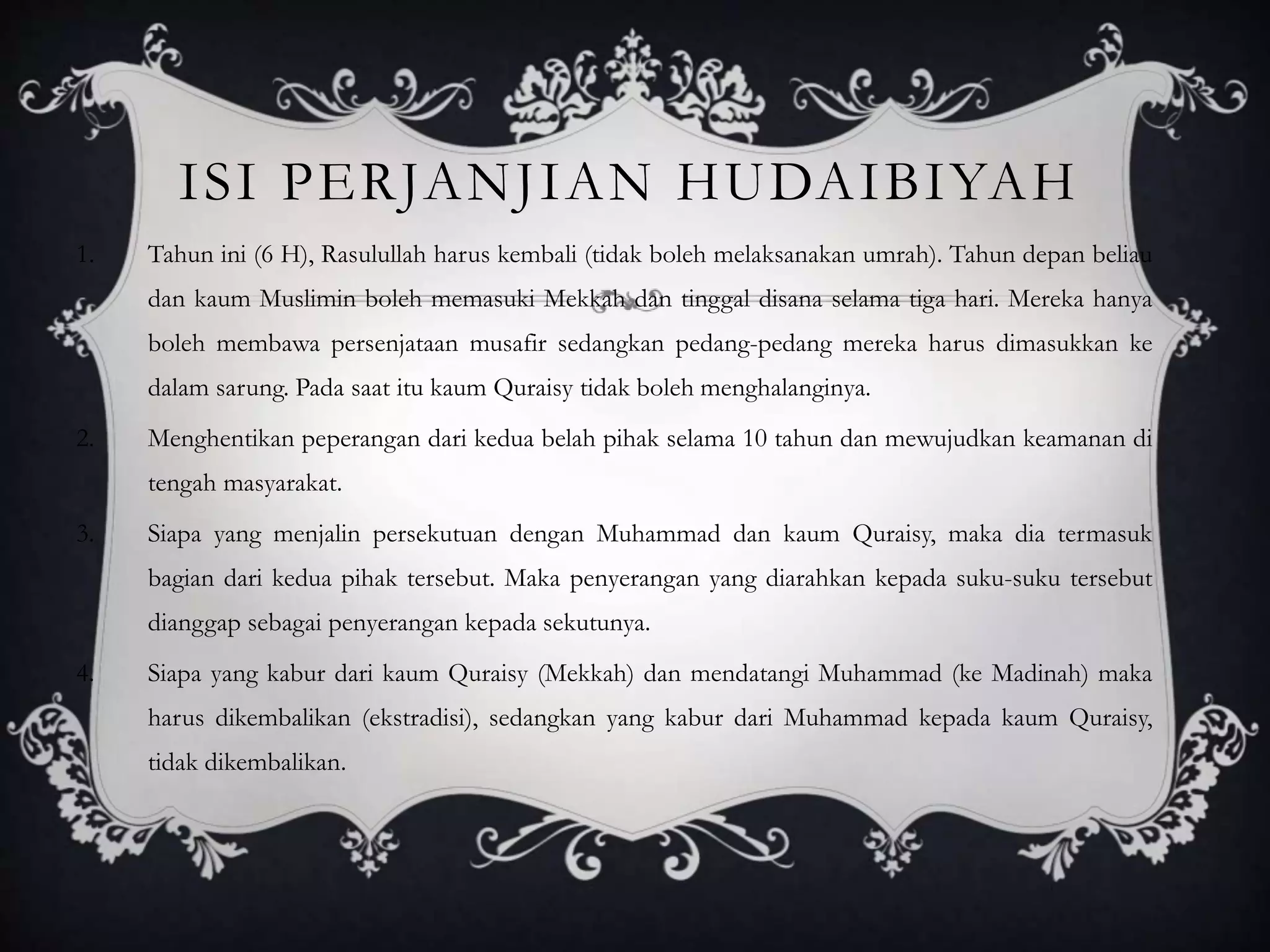 Kronologi perjanjian hudaibiyah | PPTX
