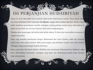 Kronologi perjanjian hudaibiyah | PPTX