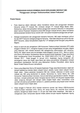 Kronologi & ringkasan kasus im2 Bagian 1/2 | PDF
