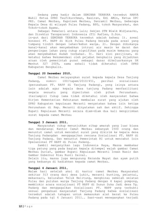 Kronologis penolakan - di jakarta malam senin | PDF