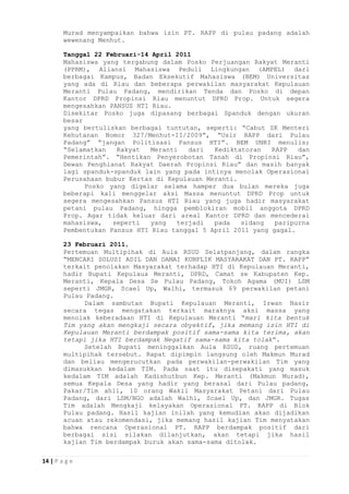 Kronologis penolakan - di jakarta malam senin | PDF