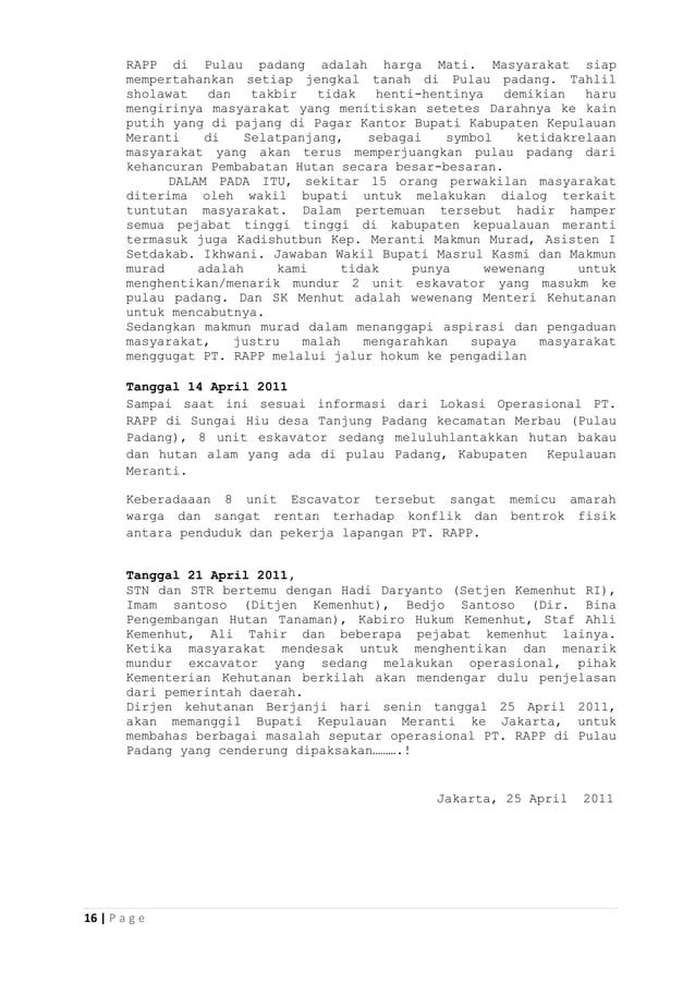 Kronologis penolakan - di jakarta malam senin | PDF