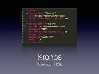 Kronos : A DSL for scheduled tasks based on textX | PPT