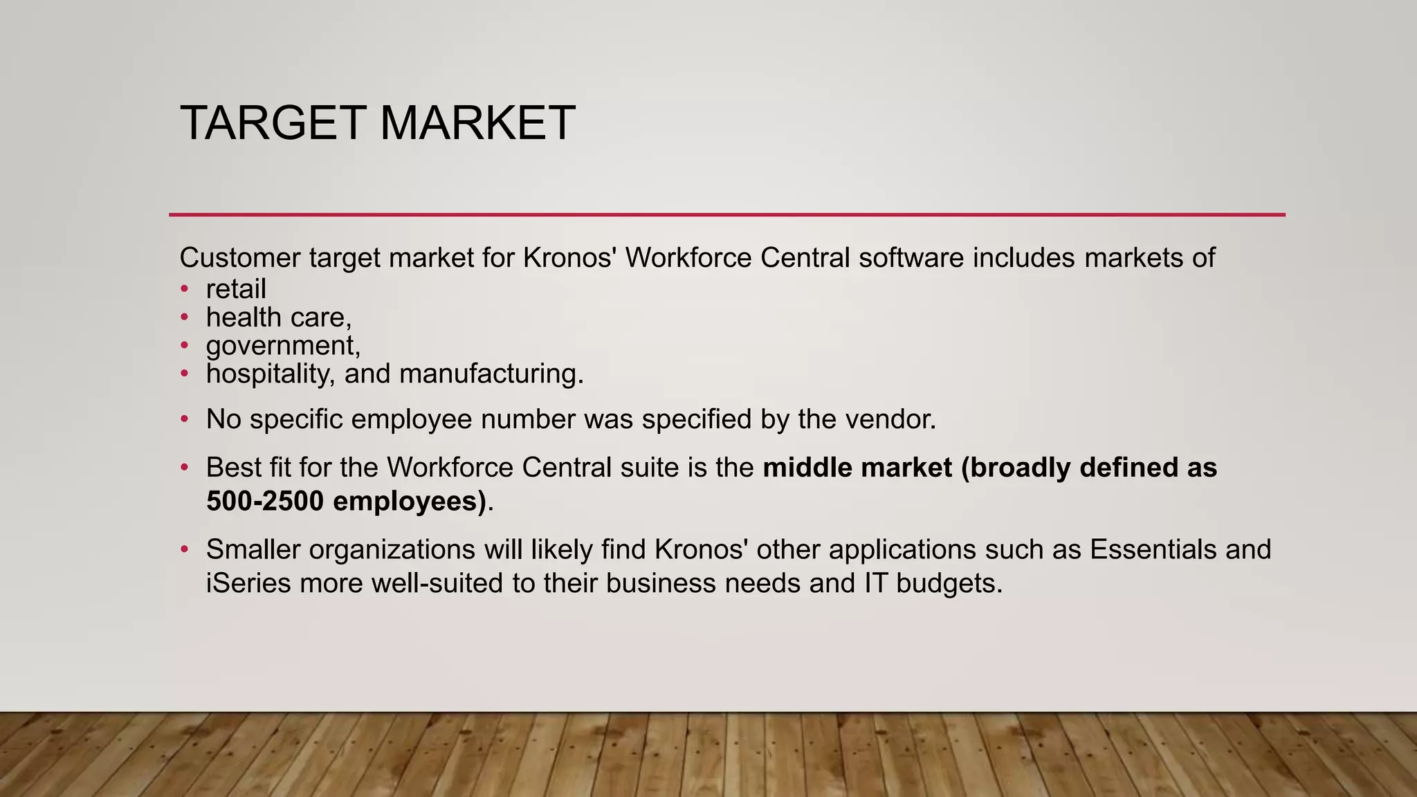 Kronos Enterprise Resource Planning System | PPTX