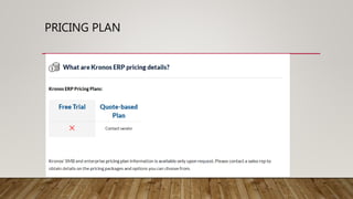 Kronos Enterprise Resource Planning System | PPTX