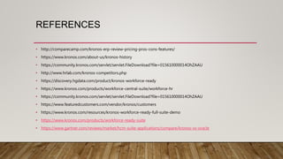 Kronos Enterprise Resource Planning System | PPTX