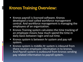 Kronos training pdf | PDF