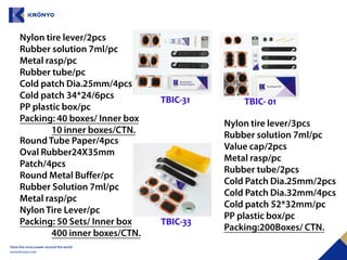 Kronyo tire repair kit for bike bike prowerpoint | PDF