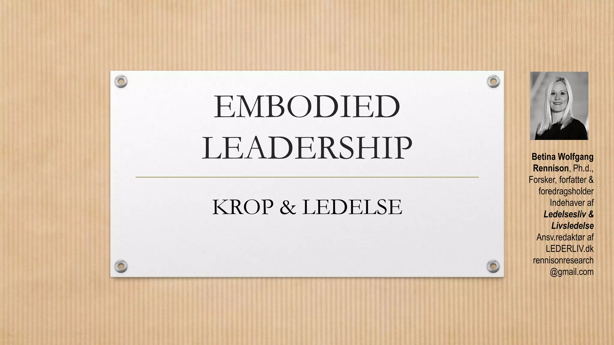Krop & Ledelse | PPT