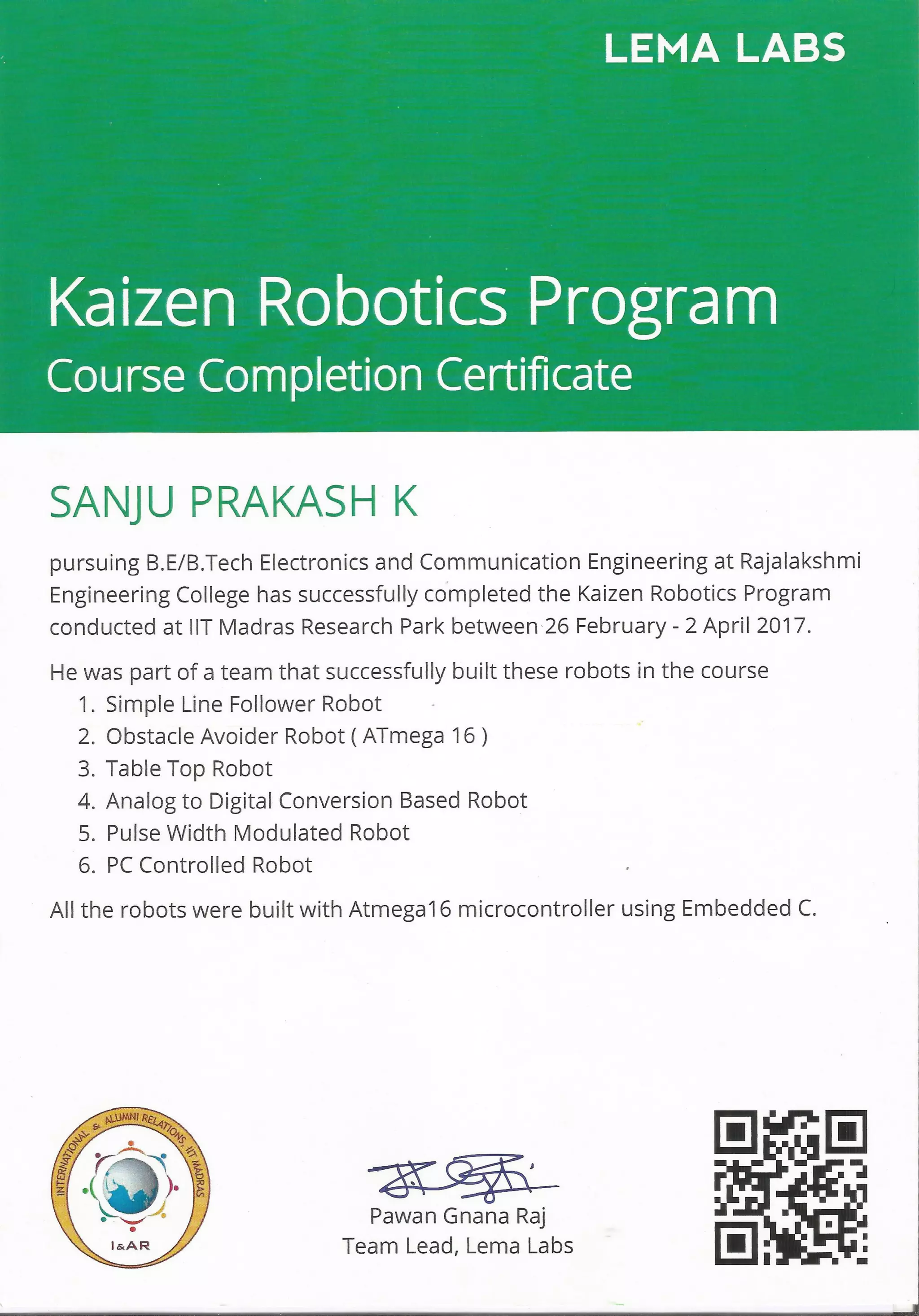 Kaizen Robotics Program - Basic | PDF