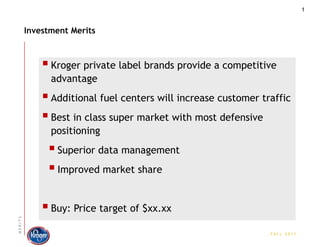 Kroger Buy Recommendation | PPTX