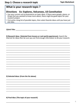 KRP Student Research Guidelines | PPTX