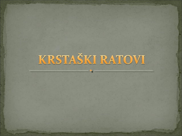 Krstaski ratovi | PPT