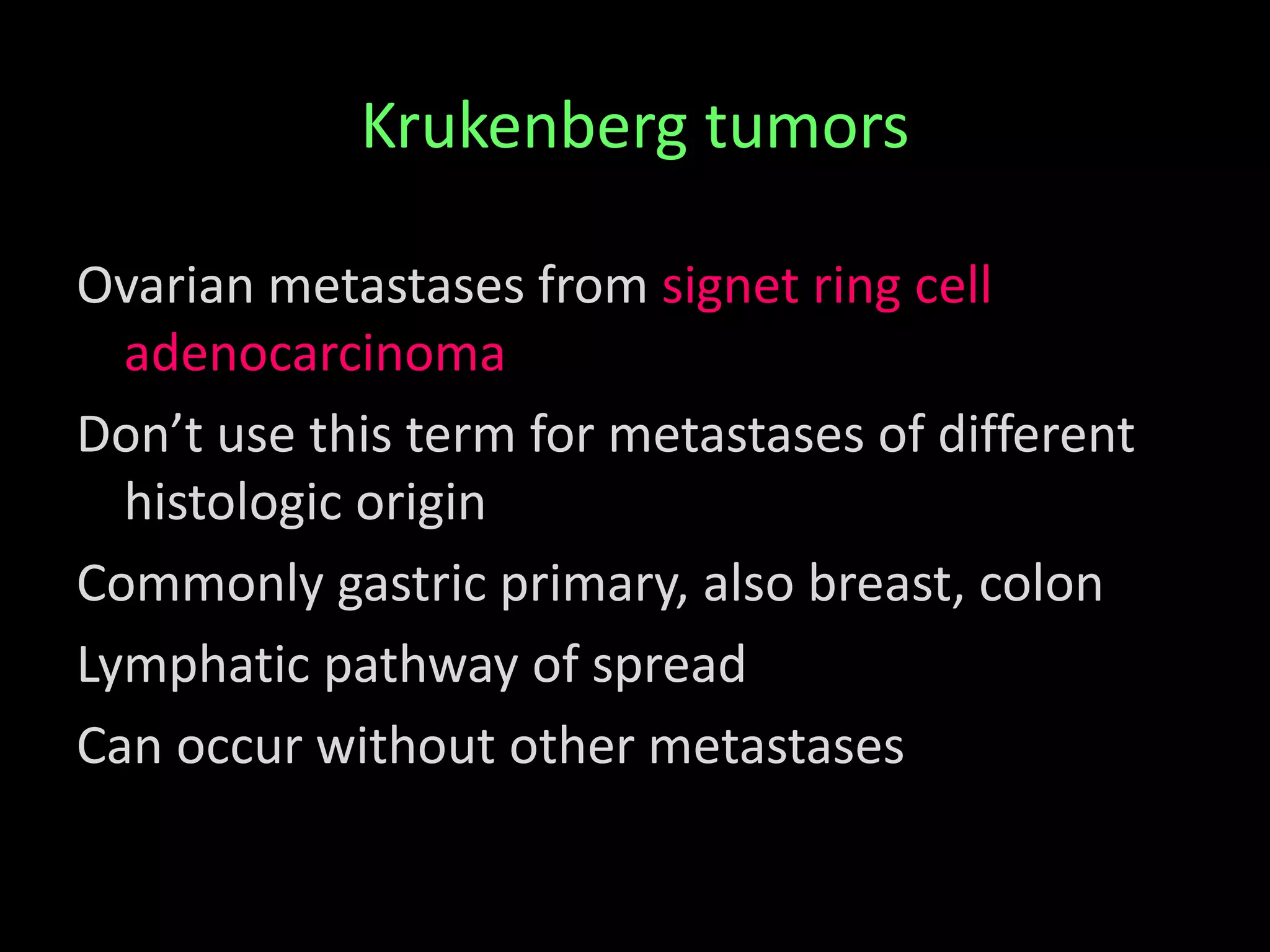 Krukenberg tumors | PPTX