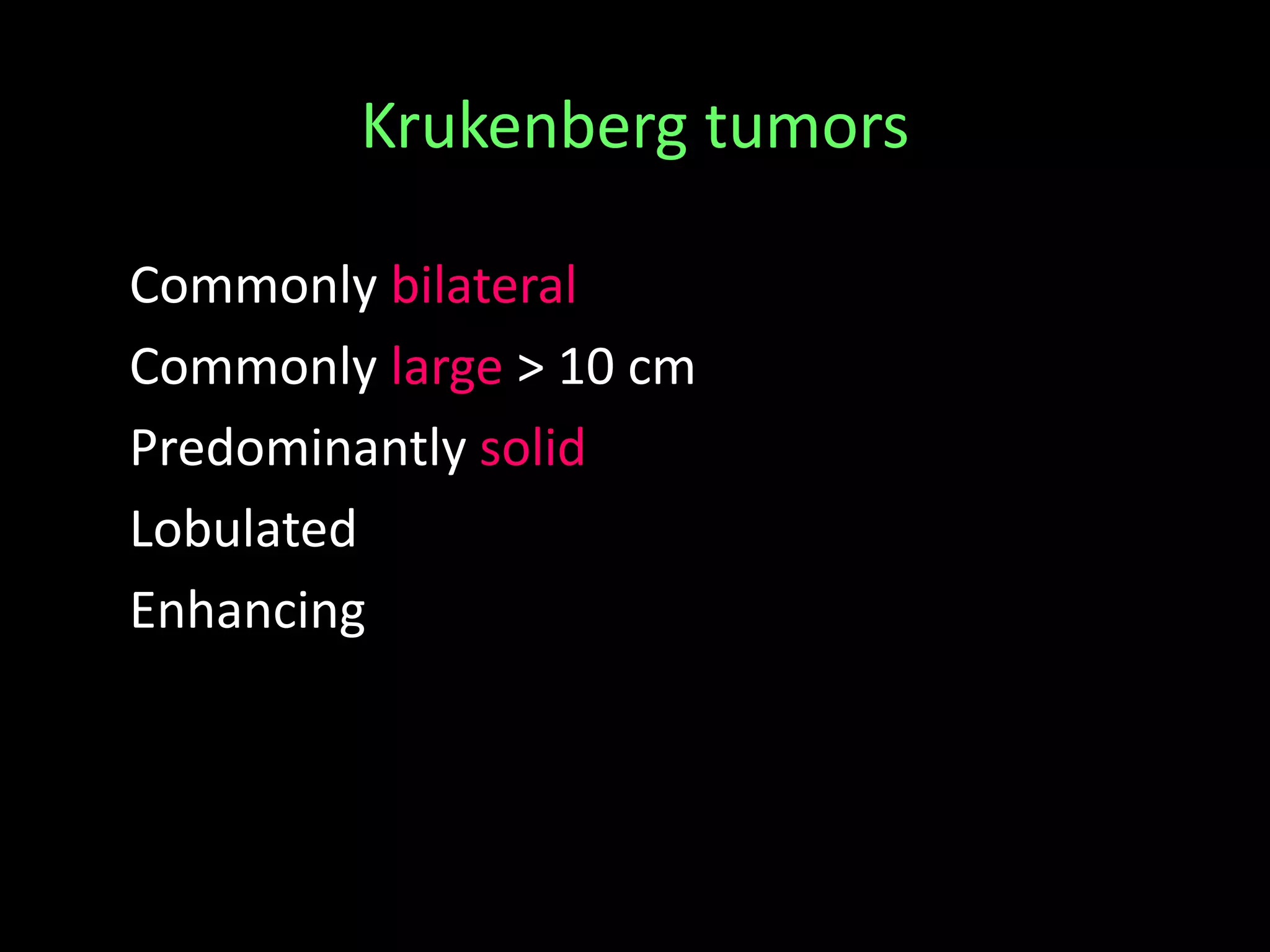 Krukenberg tumors | PPTX