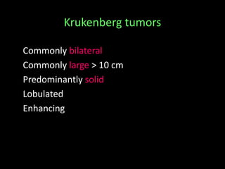 Krukenberg tumors | PPTX