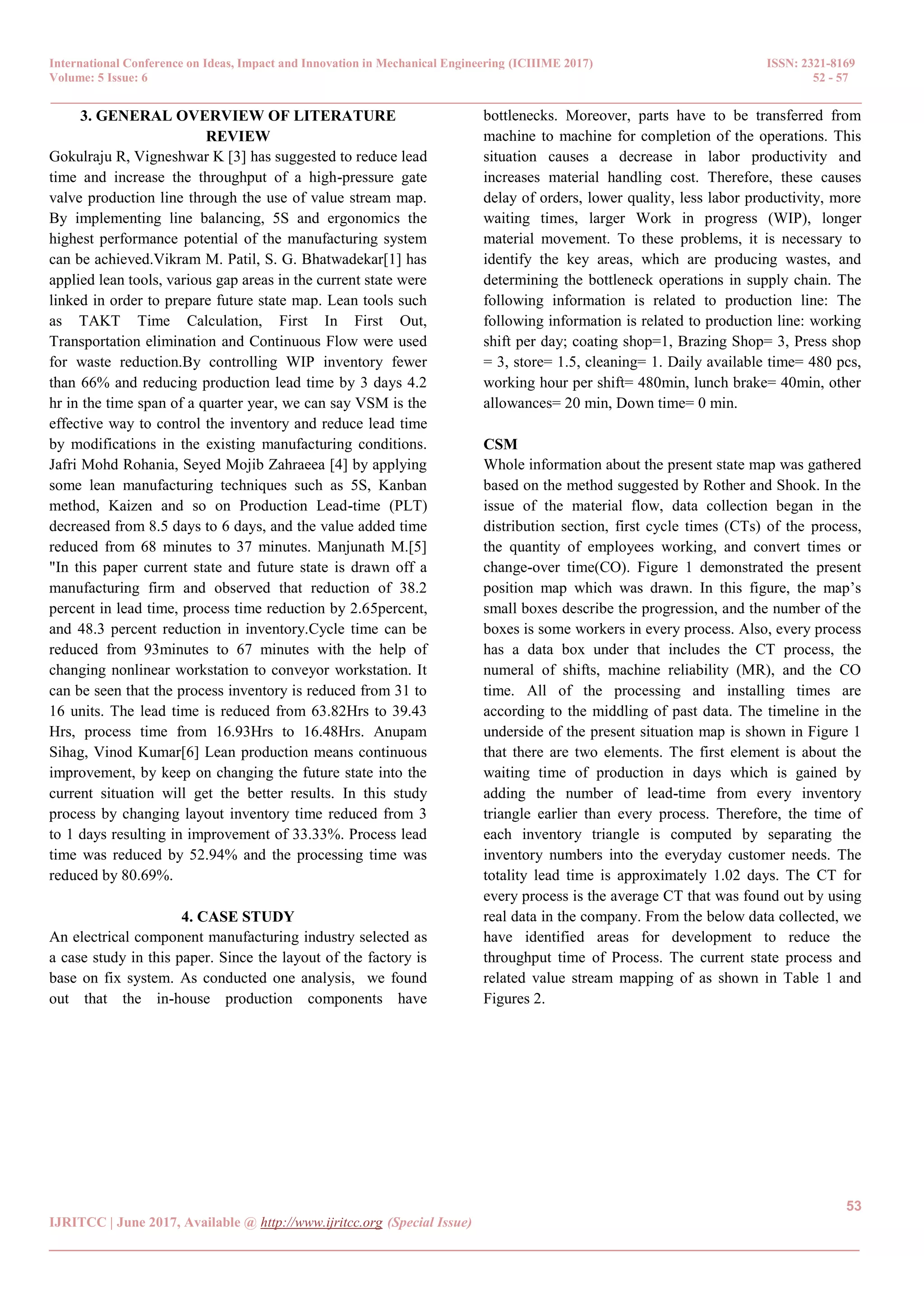 A Case Study on Reducing in Lead Time by Using Value Stream Mapping | PDF