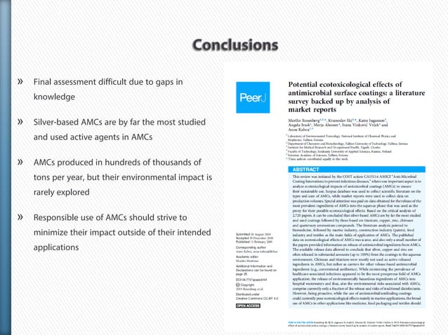 Development of the inventory on dissolution-driven environmental effects of AMC-related ...