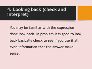 Problem solving methods in maths | PPTX