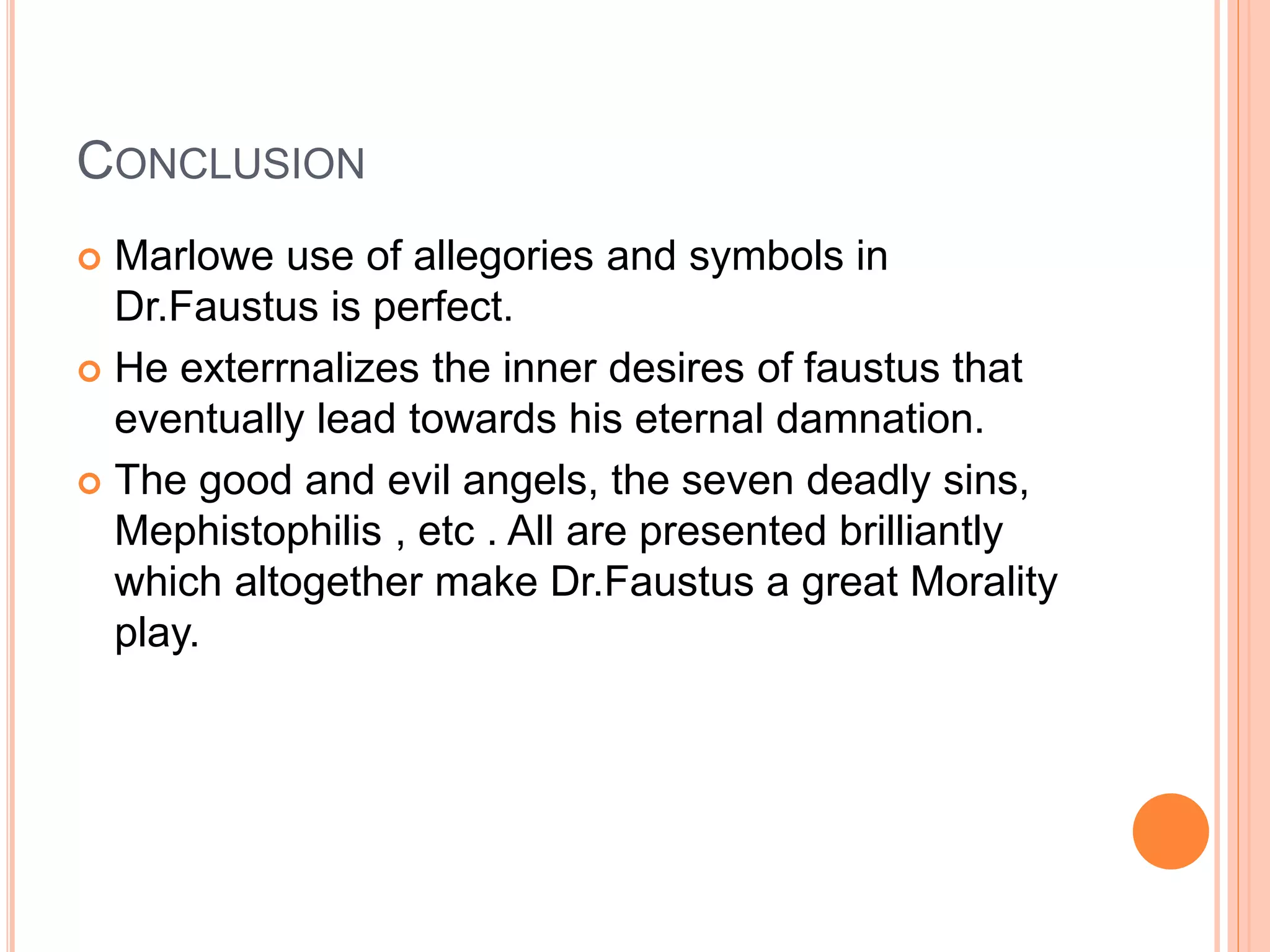Doctor Faustus As a Morality play | PPTX