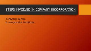 Incorporation of a Company - Corporate Laws | PDF