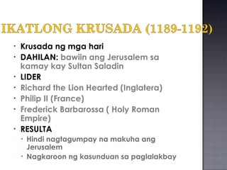 Krusada at feudalismo | PPT