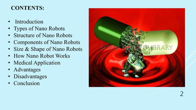 Nanorobotics: future of medicine | PPTX