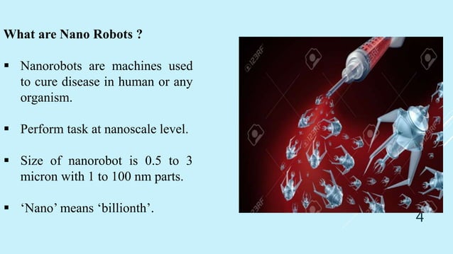Nanorobotics: future of medicine | PPTX