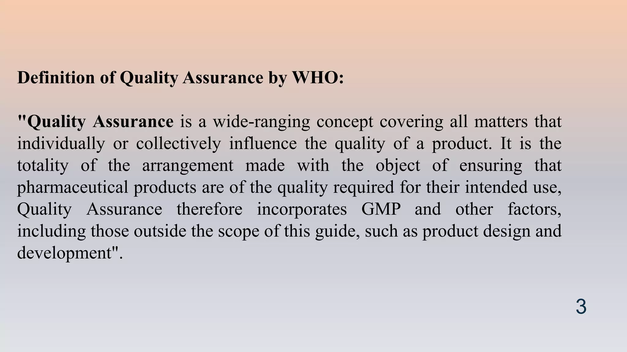 Quality Assurance General Concept | PPT