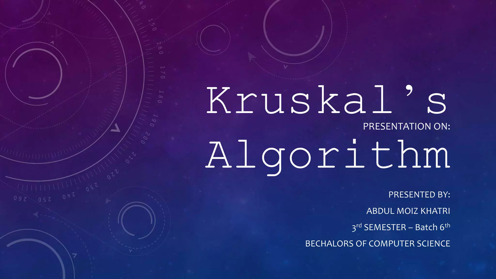 Kruskal’s algorithm | PPTX