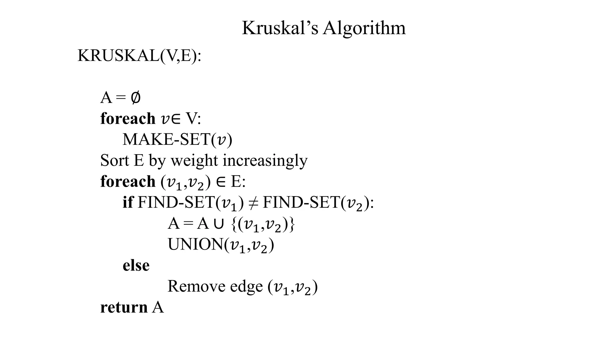 Kruskal's algorithm | PPTX