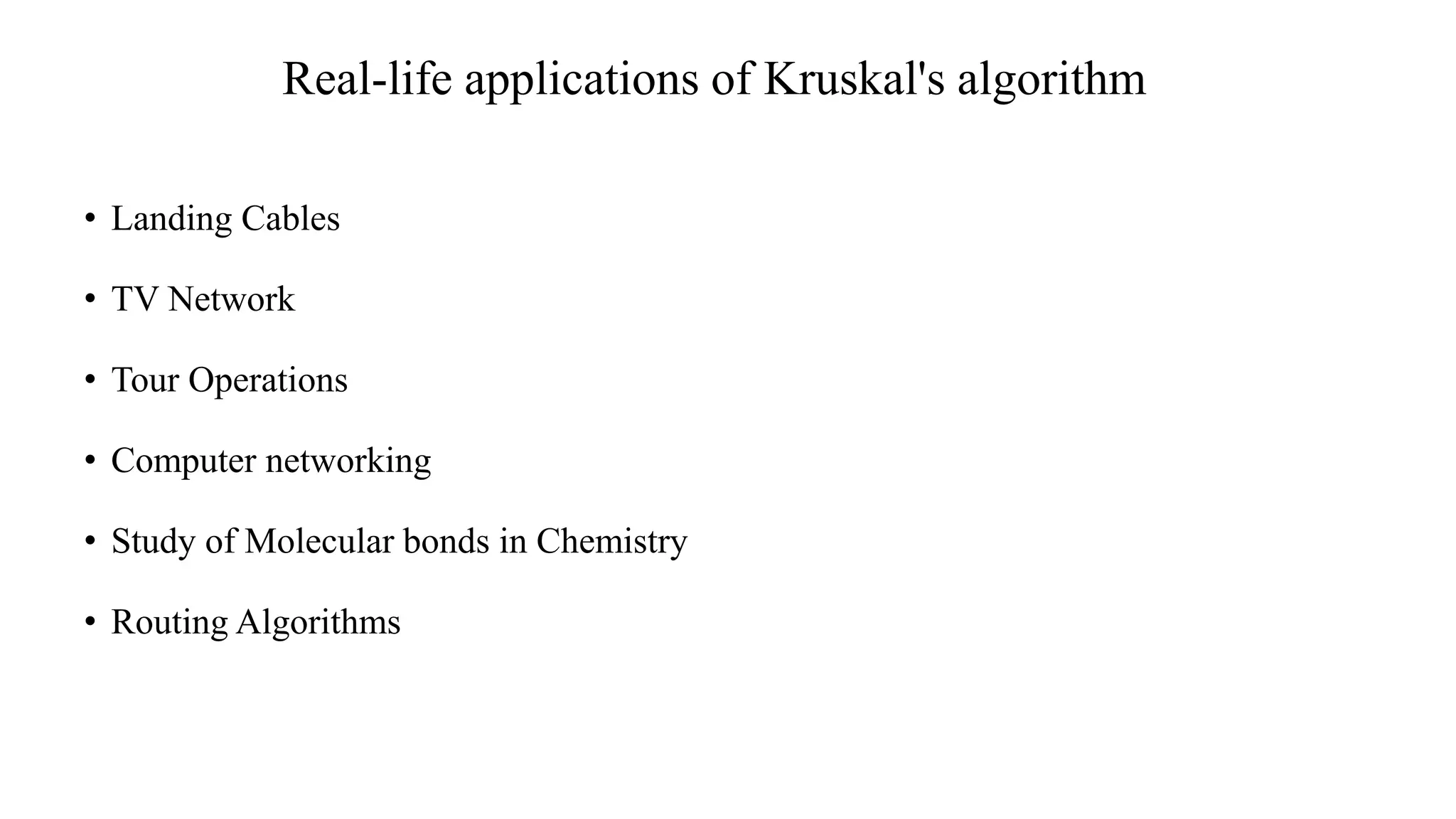 Kruskal's algorithm | PPTX