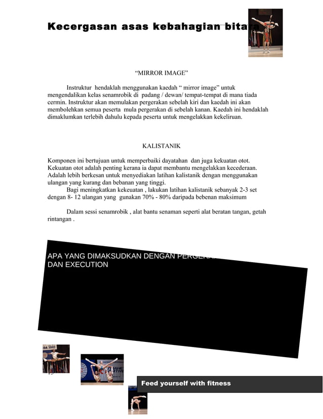 Nota asas instructor aerobic | DOC