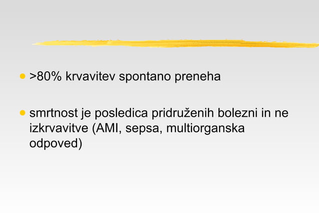 Krvavitve Iz Zgornjih Prebavil | PPT