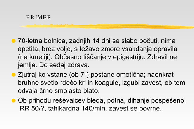 Krvavitve Iz Zgornjih Prebavil 2 | PPT