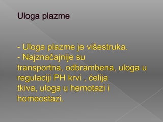 Krvna plazma Aleksandra Copic | PPT