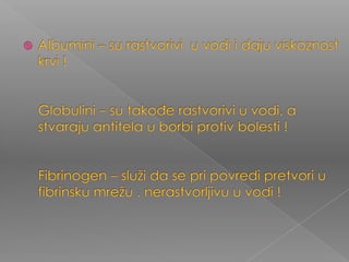 Krvna plazma Aleksandra Copic | PPT