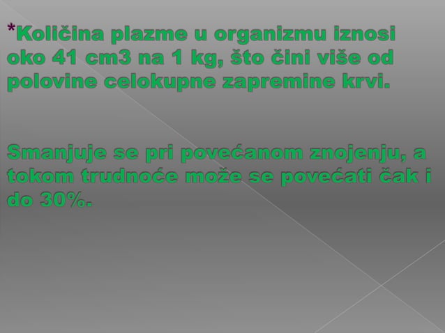 Krvna plazma Aleksandra Copic | PPT