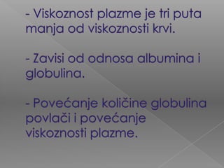 Krvna plazma Aleksandra Copic | PPT