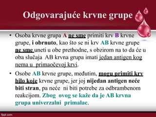 Krvne grupe biologija_8r | PPTX