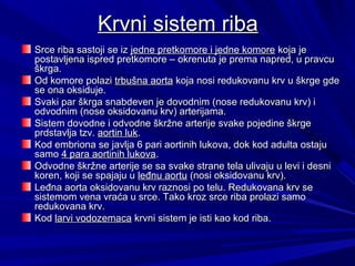 Krvni sistem kicmenjaka | PPT