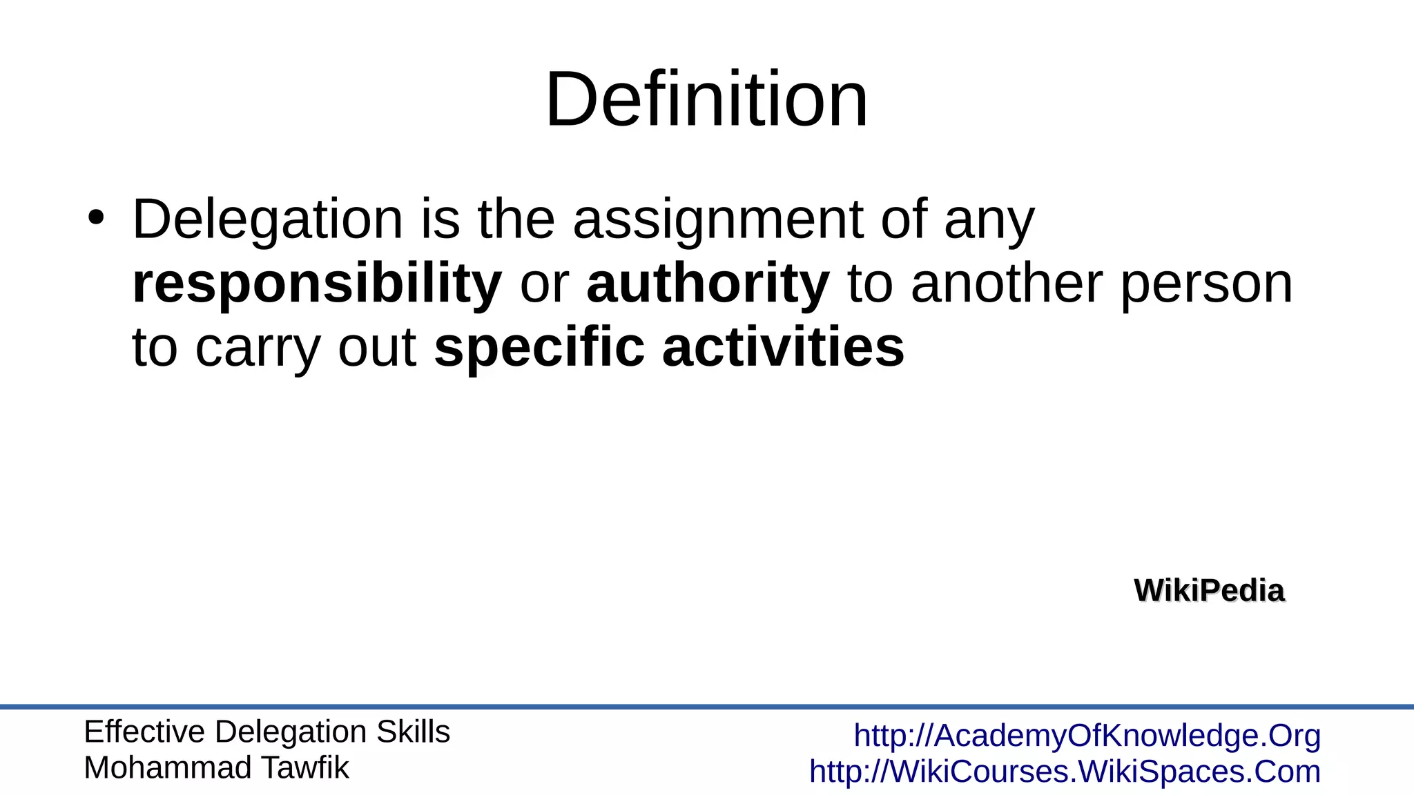 Effective Delegation Skills | PDF