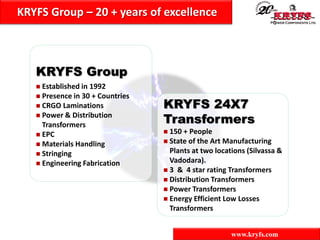 KRYFS - Manufacturer of Transformers | PPTX