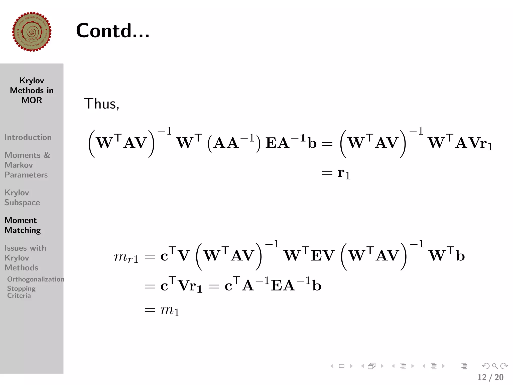 Krylov Subspace Methods In Model Order Reduction Ppt