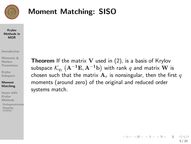 Krylov Subspace Methods In Model Order Reduction Ppt
