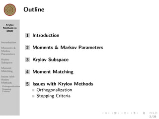 Krylov Subspace Methods in Model Order Reduction | PDF