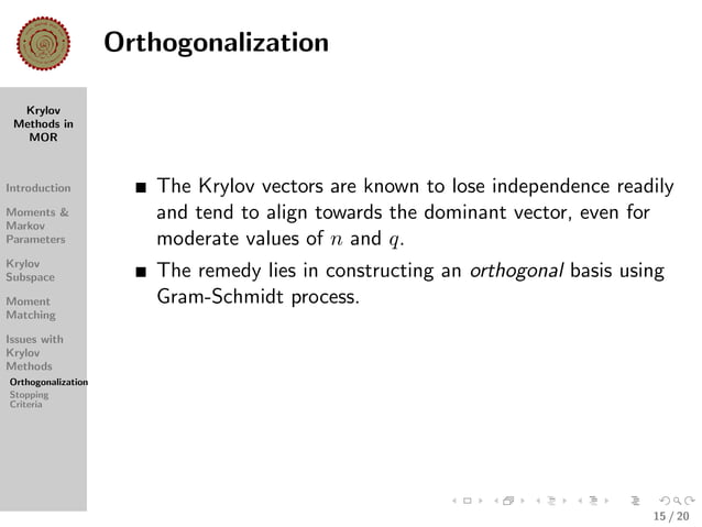 Krylov Subspace Methods In Model Order Reduction Ppt