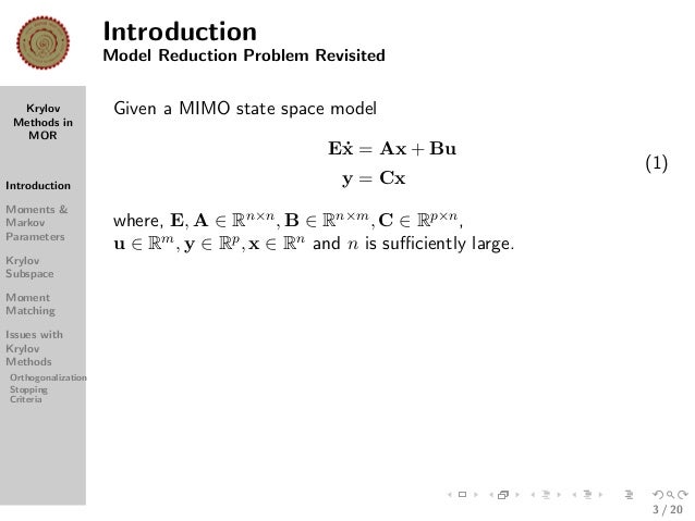 Krylov Subspace Methods In Model Order Reduction